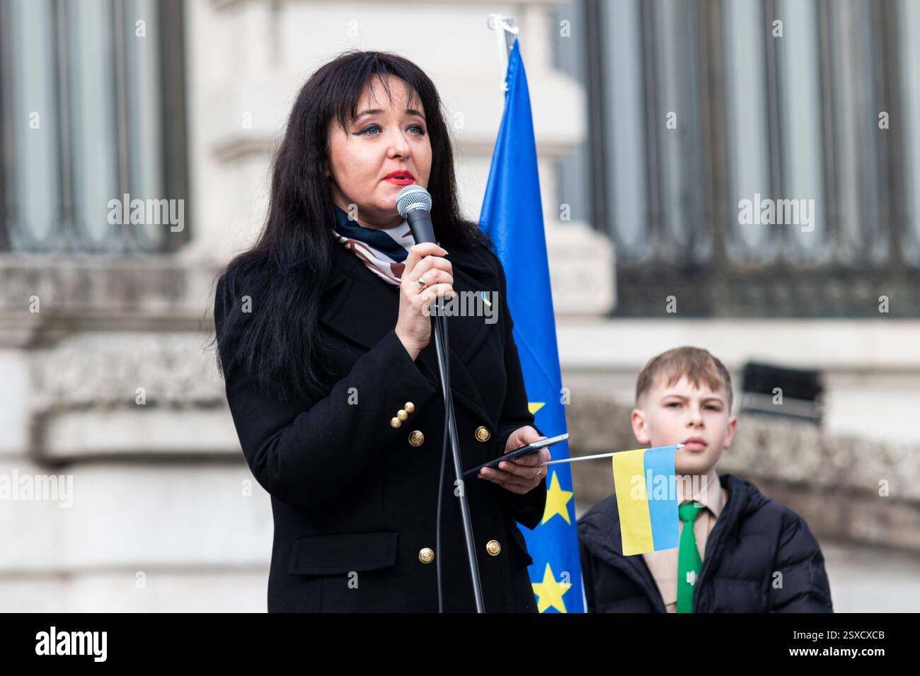 Porto, Portugal. 23rd Feb, 2025. Ponomarenko Alina, Ukrainian consul in ...