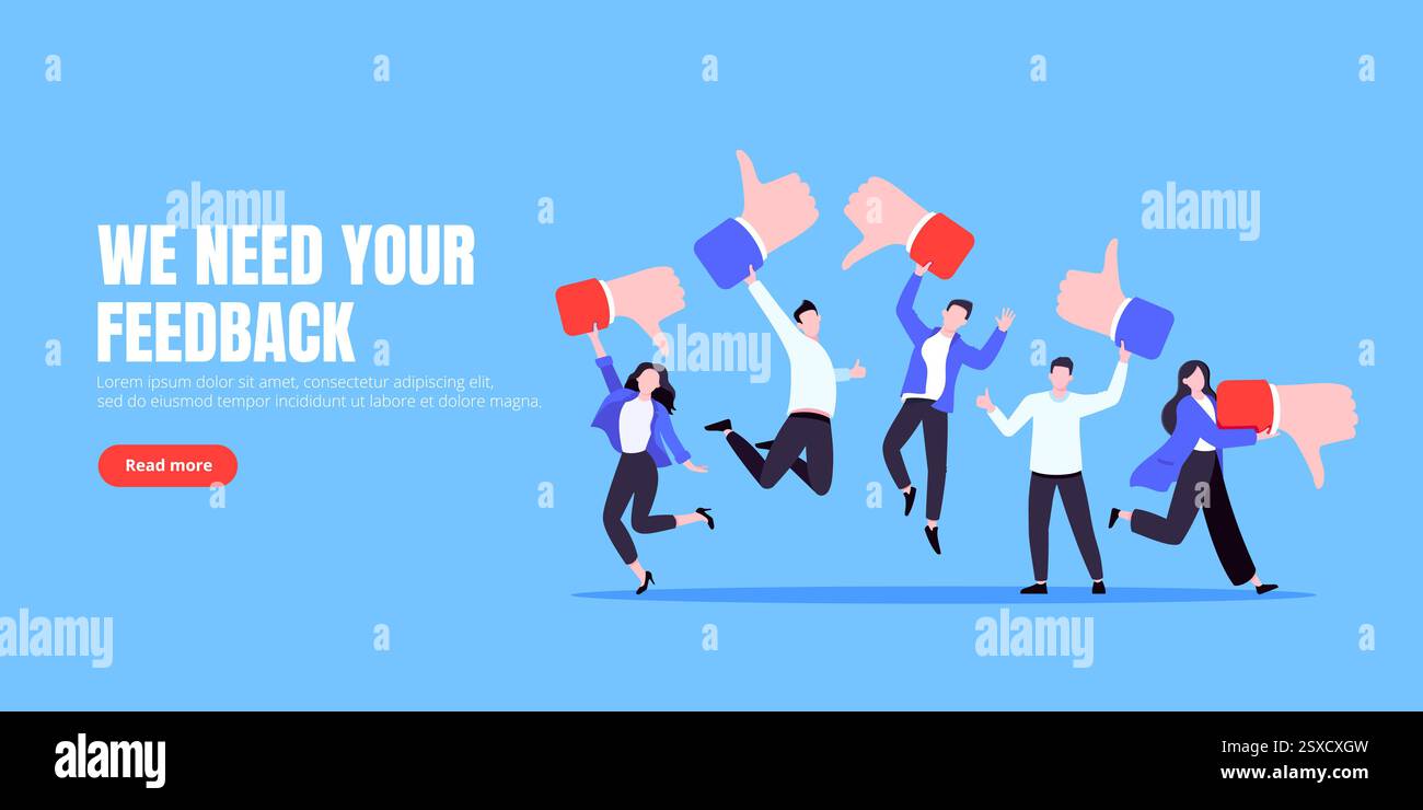 Customer feedback, employee or client satisfaction rating review with ...