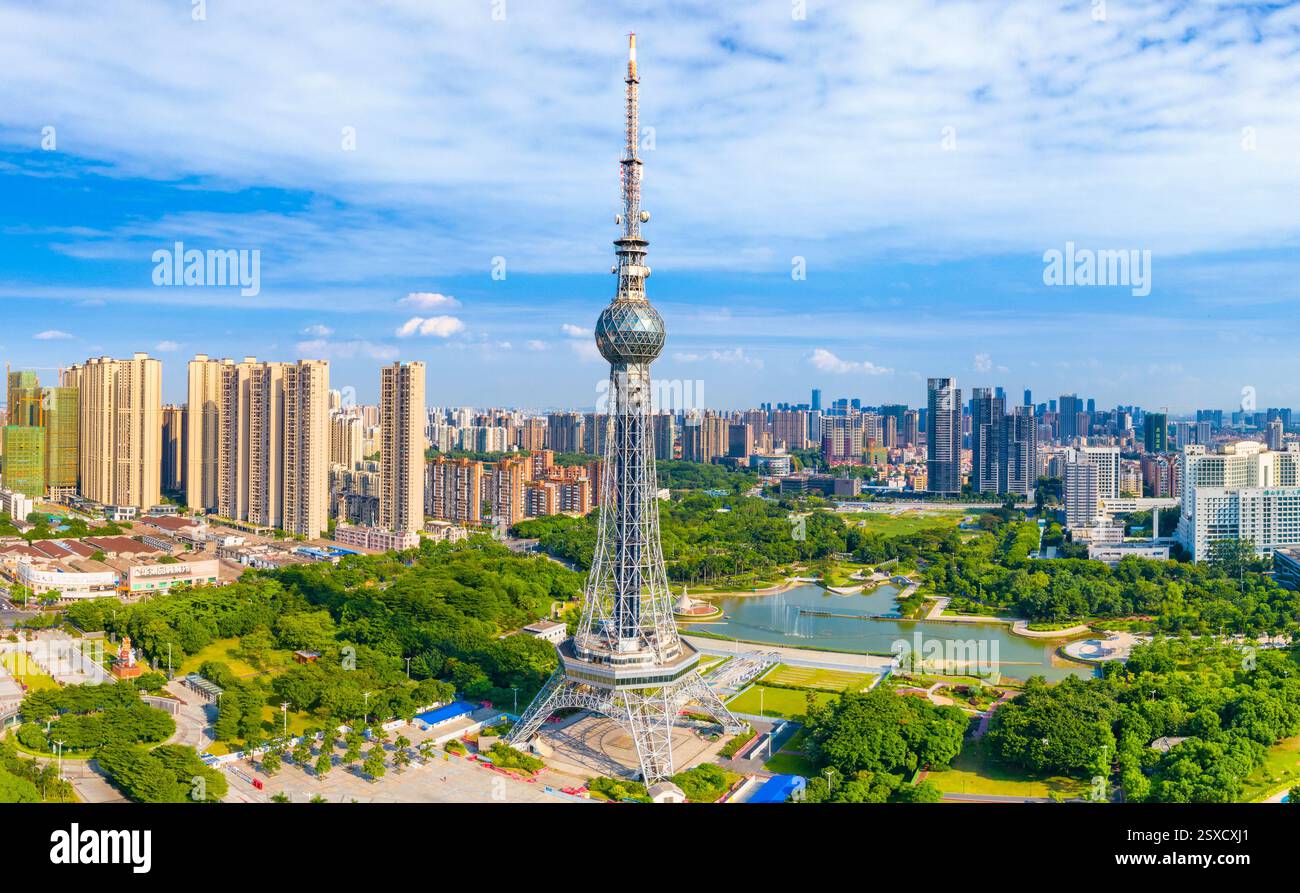 Aerial Scenery of Wenhua Park, Foshan City, Guangdong Province, China ...