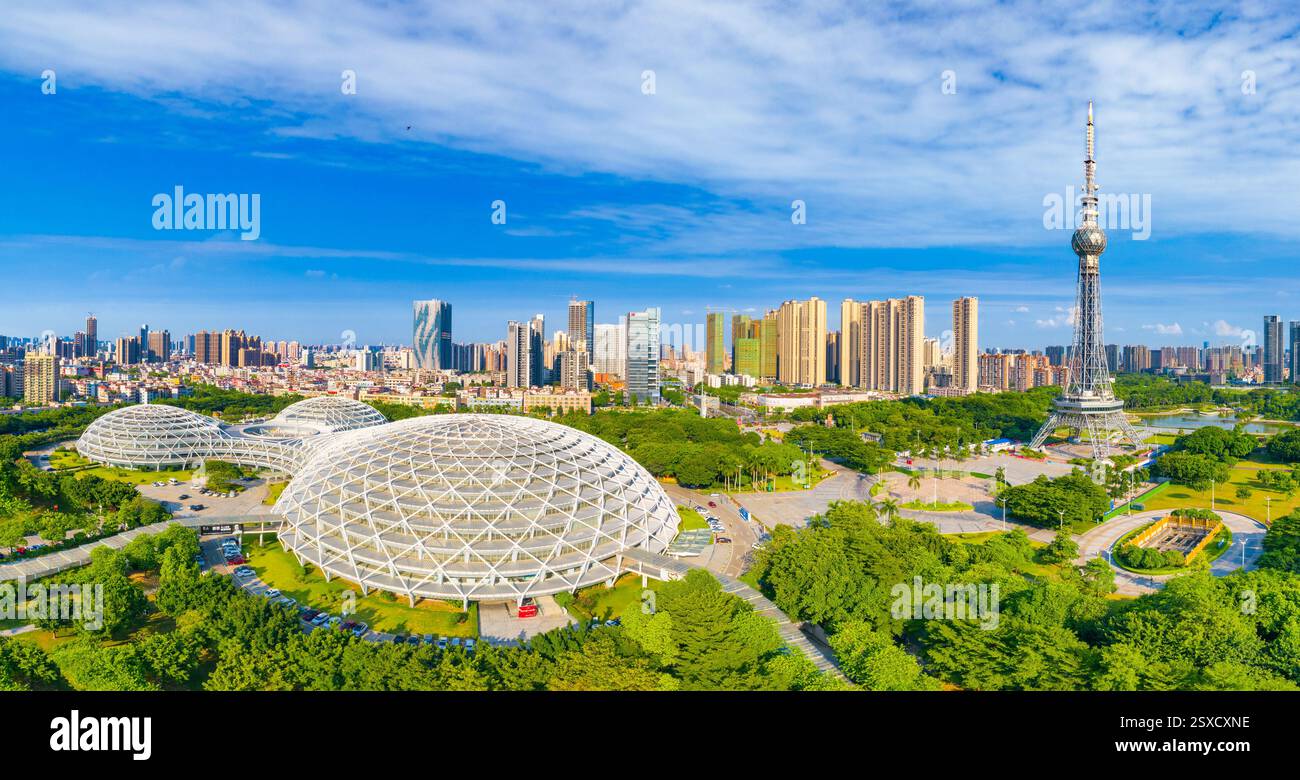 Aerial Scenery of Wenhua Park, Foshan City, Guangdong Province, China ...