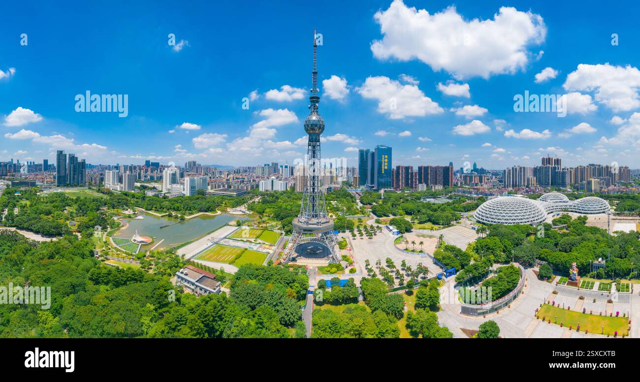 Aerial Scenery of Wenhua Park, Foshan City, Guangdong Province, China ...