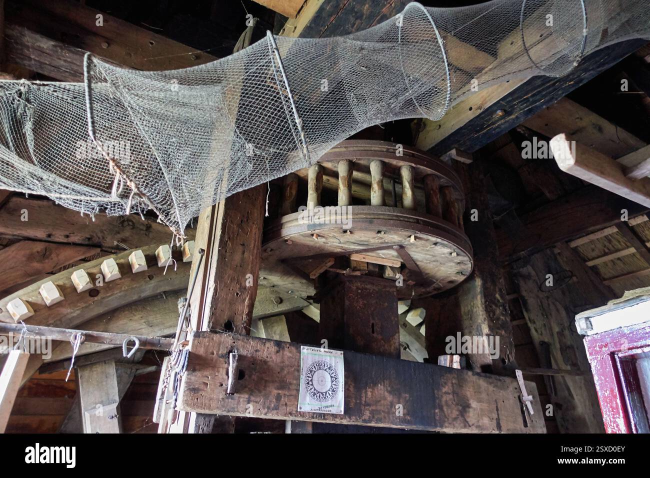 October 1, 2016 - Sleeuwijk, Netherlands: Interior of Uitwijkse Molen ...