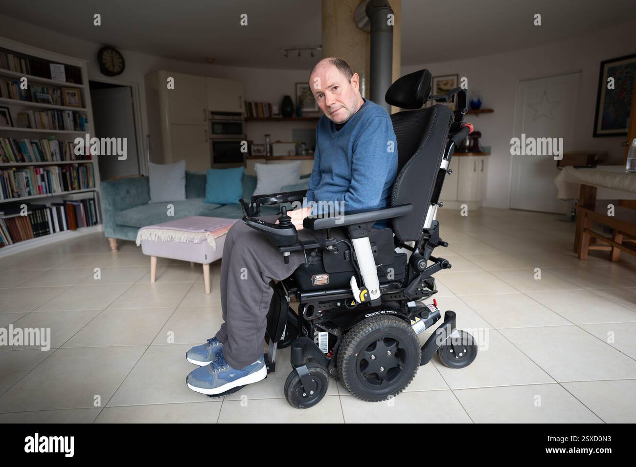 Phil Newby at his home in Rutland, East Midlands. Phil is living with ...