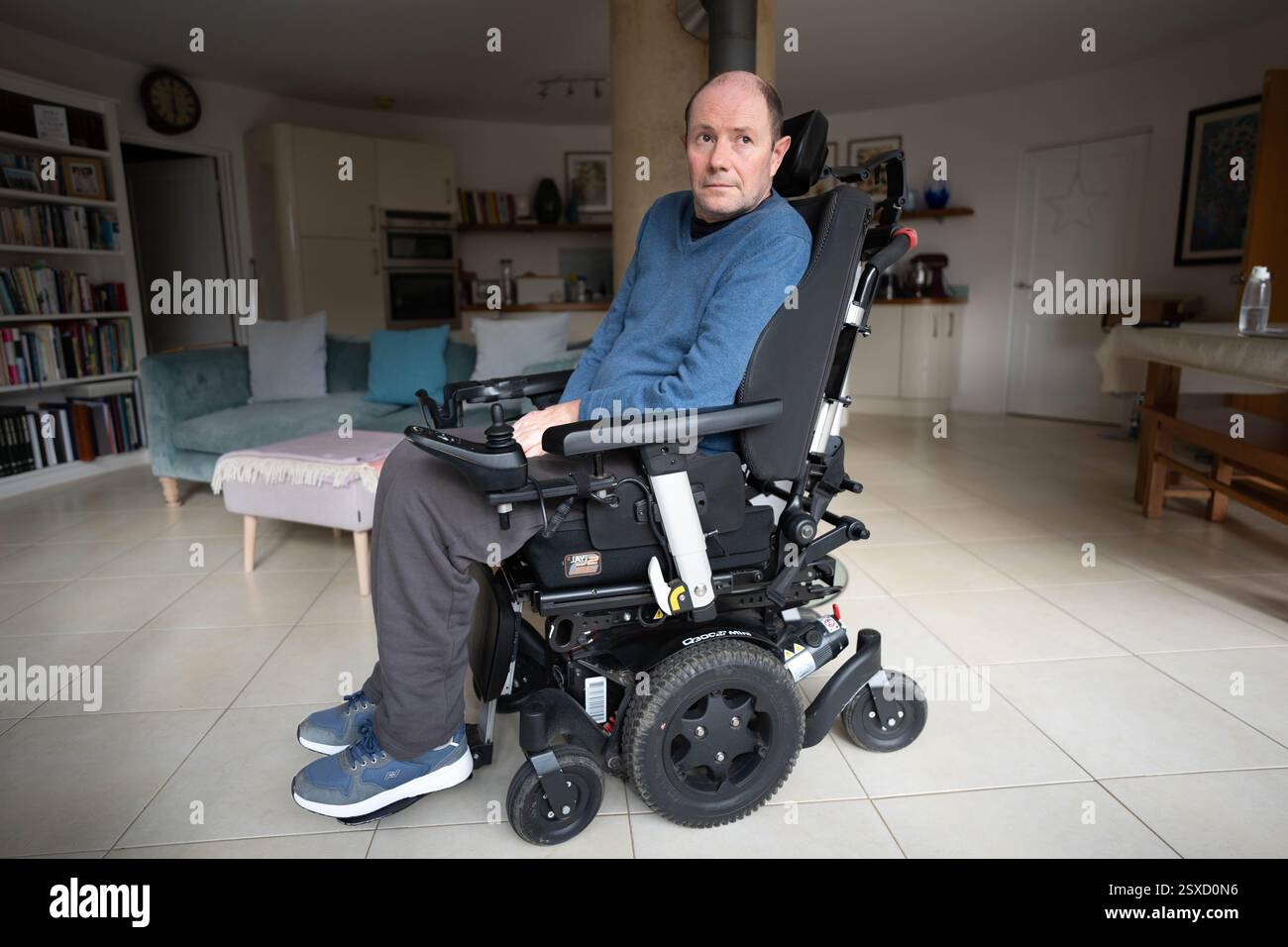 Phil Newby at his home in Rutland, East Midlands. Phil is living with ...