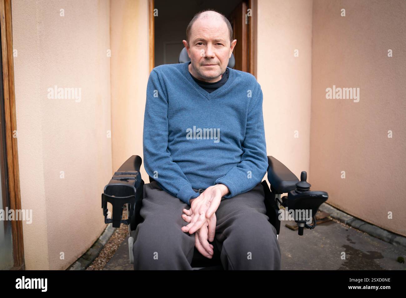 Phil Newby at his home in Rutland, East Midlands. Phil is living with ...