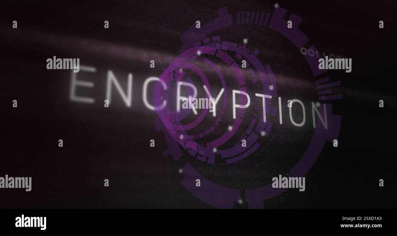 Image of encryption text and data processing over black background Stock Photo - Alamy