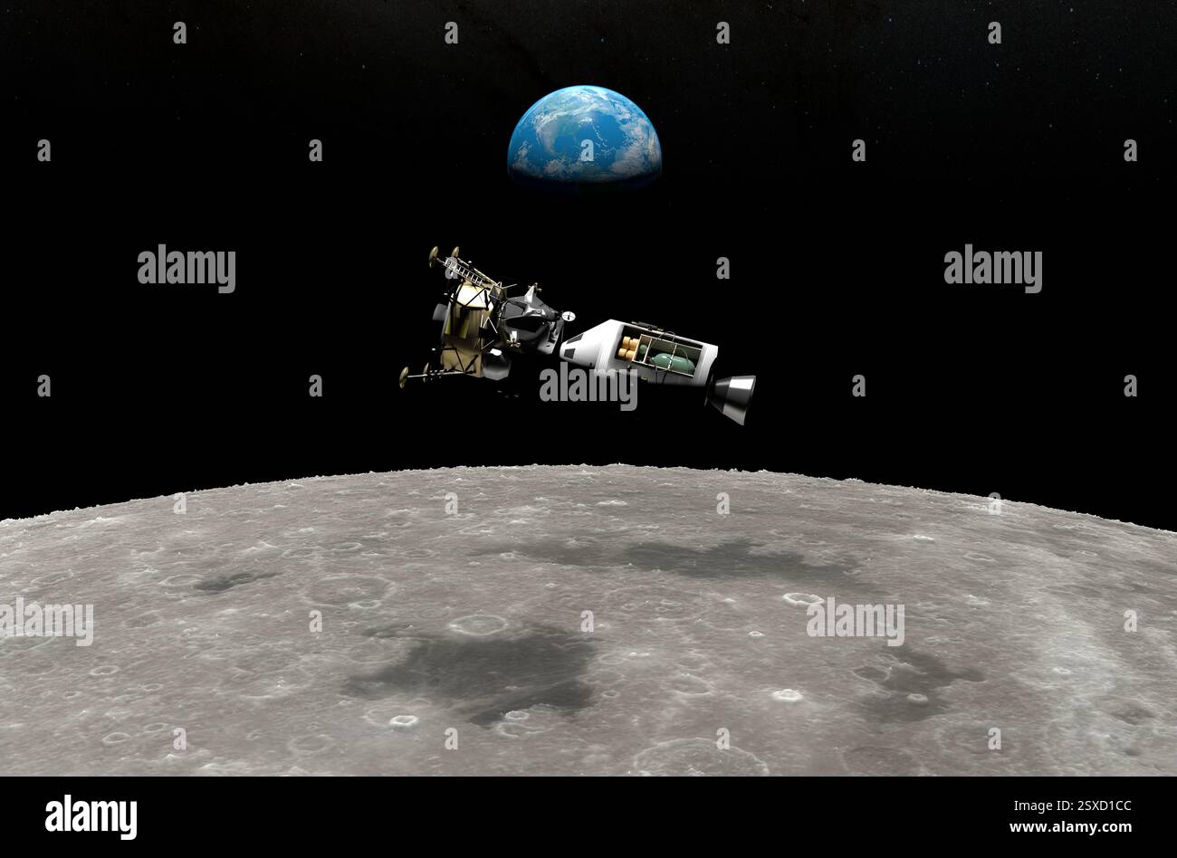 Apollo 13 - isometric view 3d illustration Stock Photo - Alamy