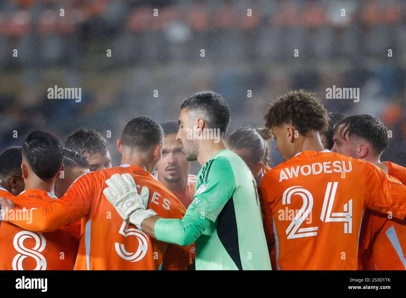 Houston Dynamo goalkeeper Andrew Tarbell (13) left back Daniel Steres ...