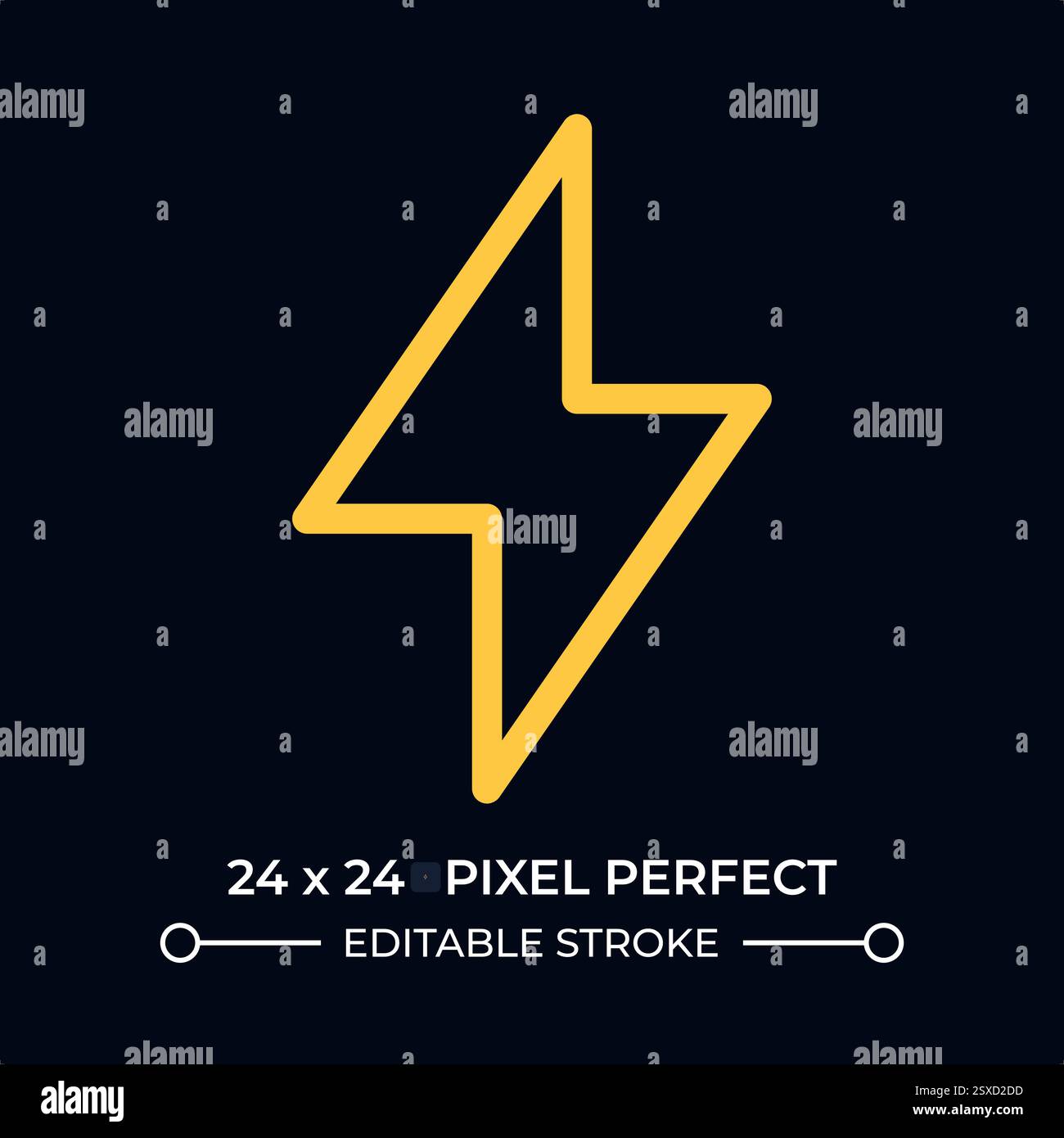 Thunderbolt symbol dark color line ui icon Stock Vector Image & Art - Alamy