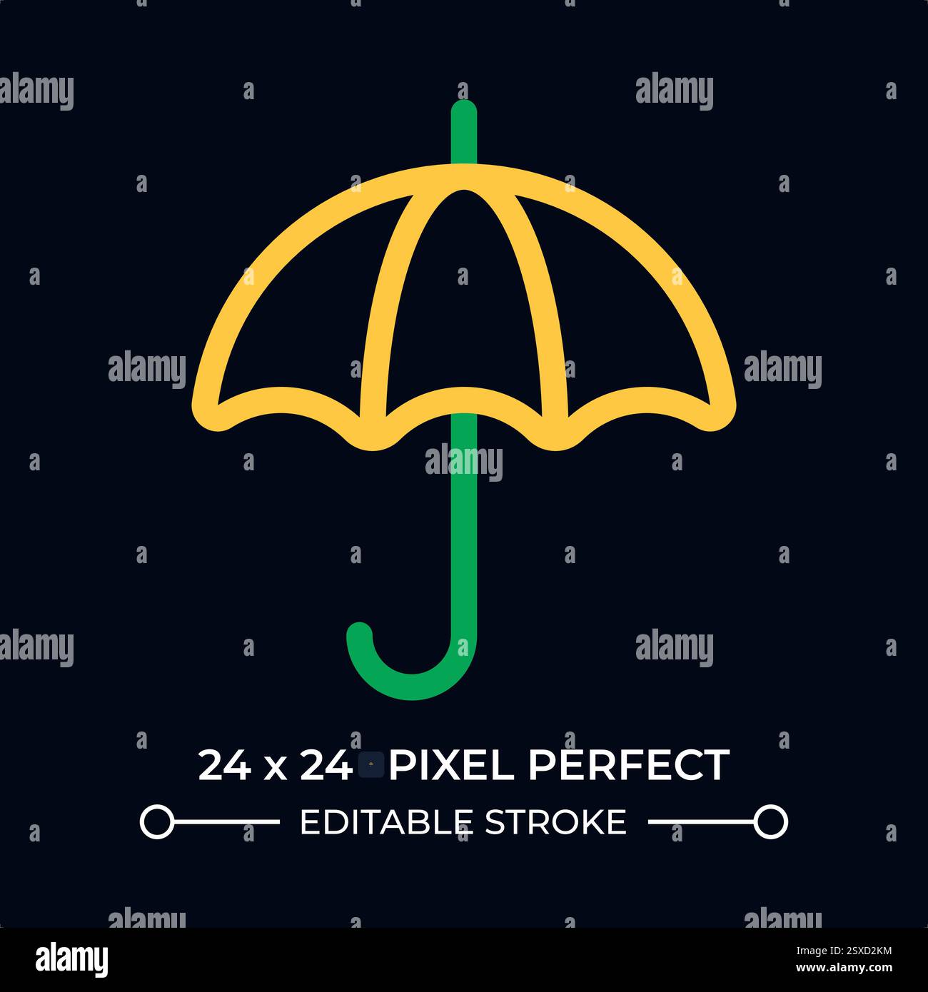 Umbrella pixel perfect linear Stock Vector Images - Alamy