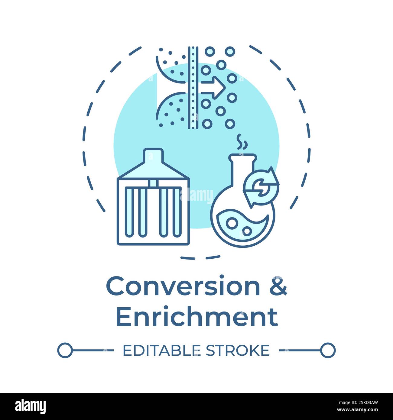 Conversion and enrichment soft blue concept icon Stock Vector Image ...