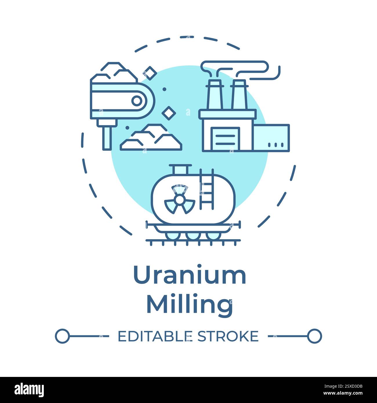 Uranium milling soft blue concept icon Stock Vector Image & Art - Alamy