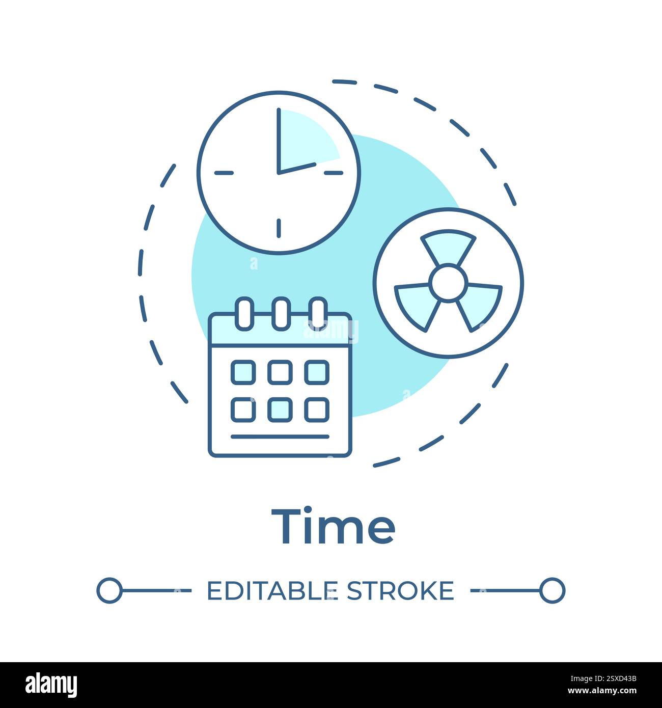 Time principle soft blue concept icon Stock Vector Image & Art - Alamy