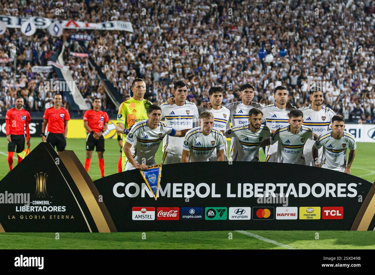 LIMA, PERU - FEBRUARY 18: Boca Juniors squad during Copa CONMEBOL ...