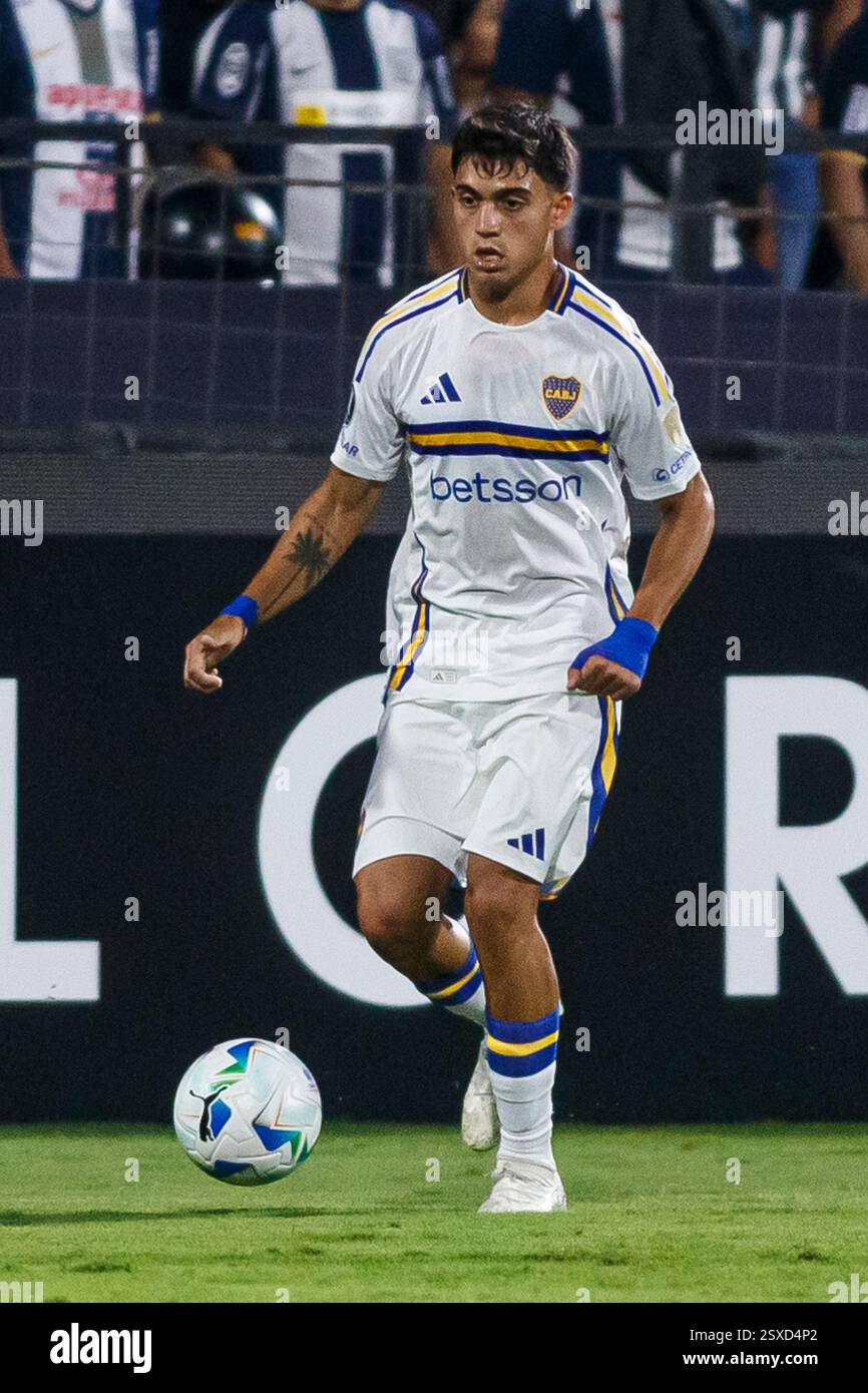 LIMA, PERU - FEBRUARY 18: Exequiel Zeballos of Boca Juniors during Copa ...