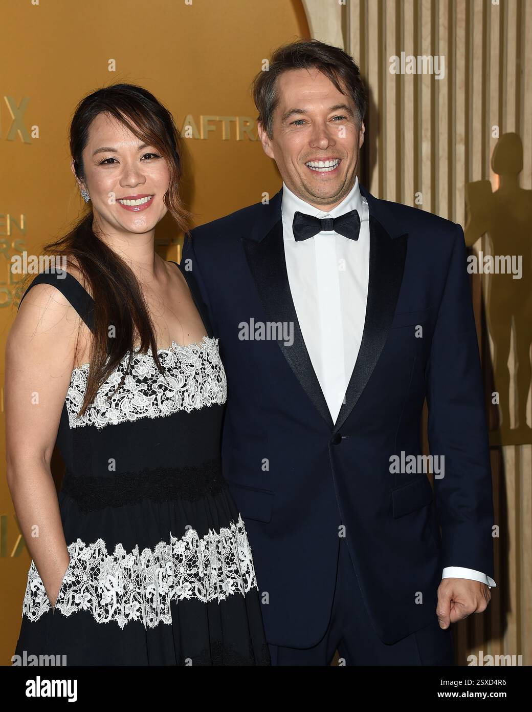 Los Angeles, USA. 23rd Feb, 2025. Samantha Quan, Sean Baker arriving to ...