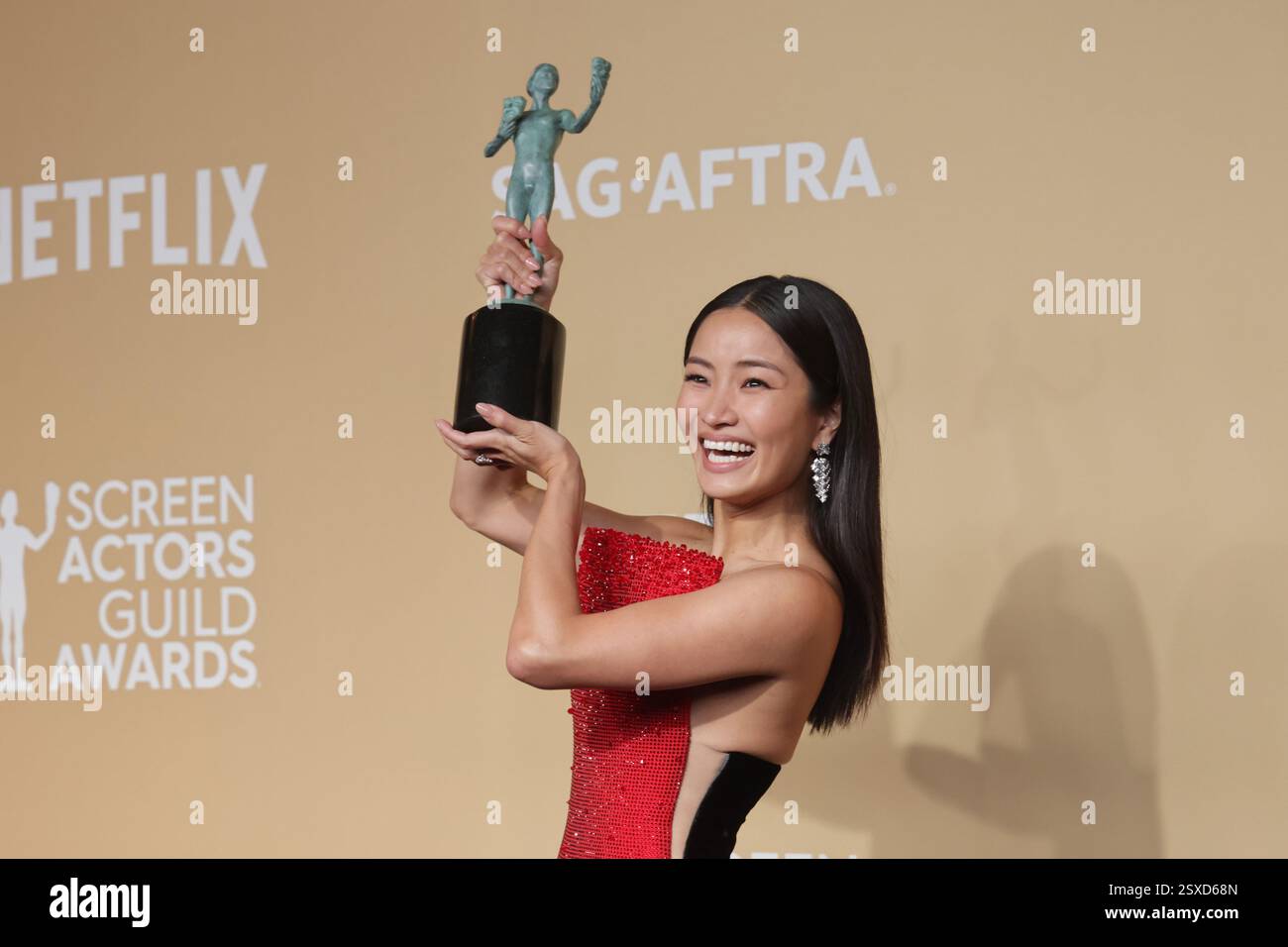 Anna Sawai, winner of Outstanding Performance by a Female Actor in a Drama Series for "Sh?gun ...