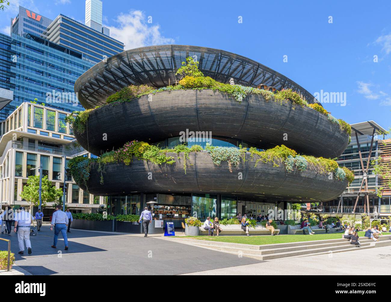 Barangaroo House, a 3 level organically shaped restaurant and bar with ...