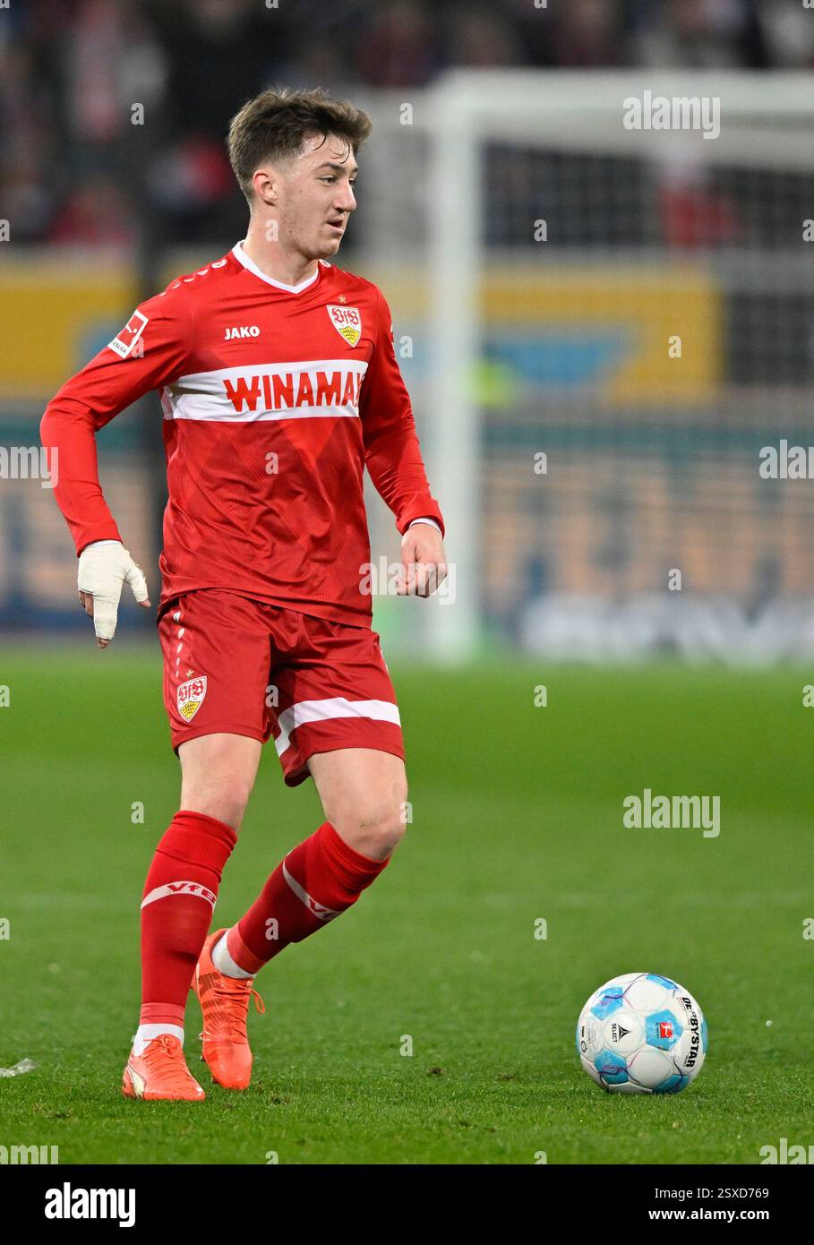Sinsheim, Deutschland. 23rd Feb, 2025. Angelo Stiller VfB Stuttgart (06 ...