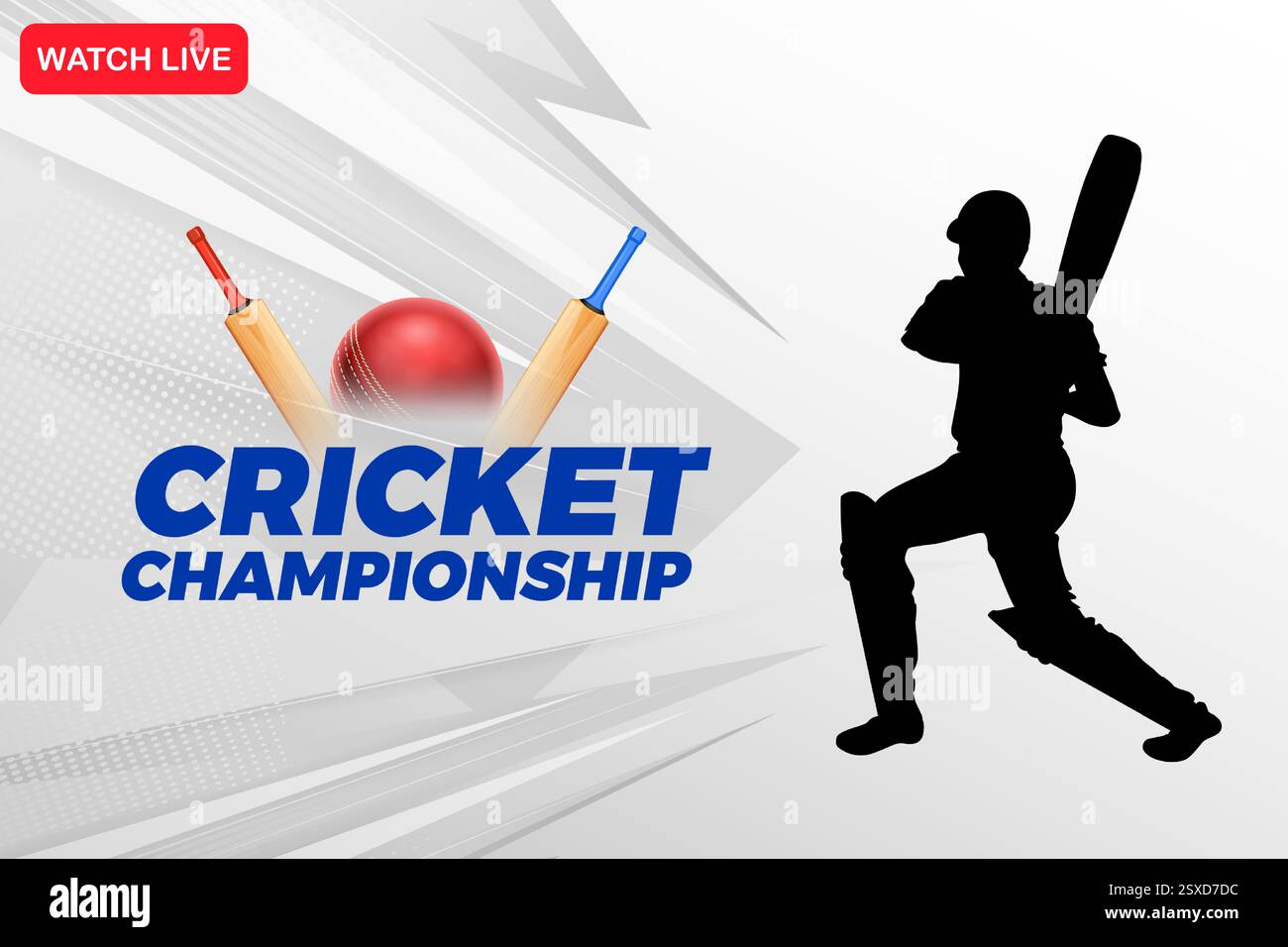 illustration of batsman playing cricket championship sports background ...