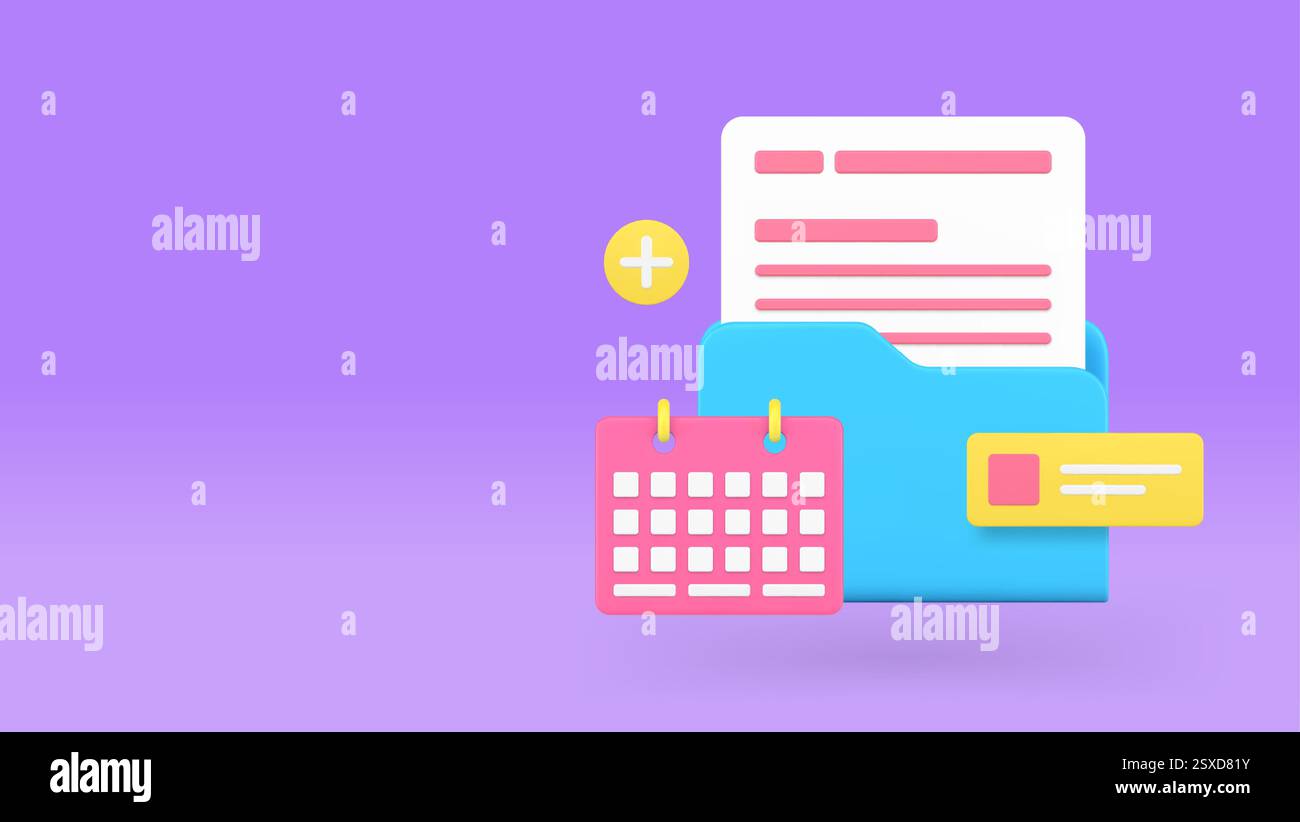 Deadline business workflow file document schedule banner copy space vector illustration. Work ...