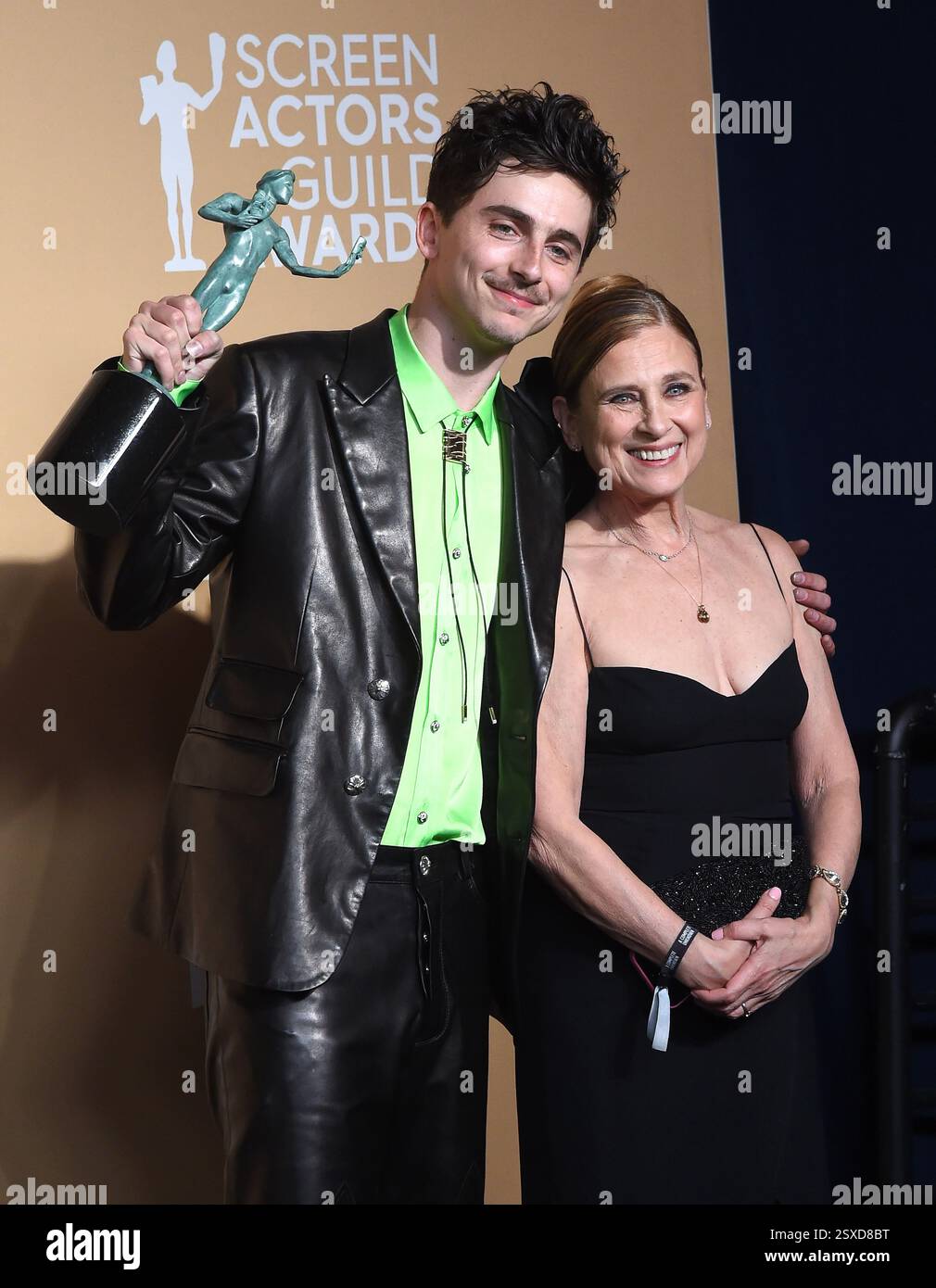 Los Angeles, USA. 23rd Feb, 2025. Timothee Chalamet and Nicole Flender ...