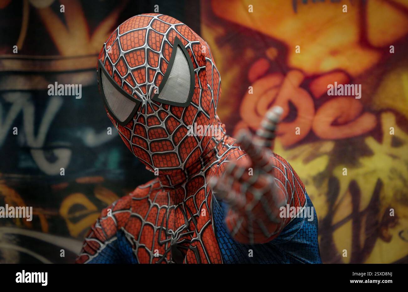 Vancouver, Canada. 23rd Feb, 2025. A cosplayer dressed as Spider-Man ...