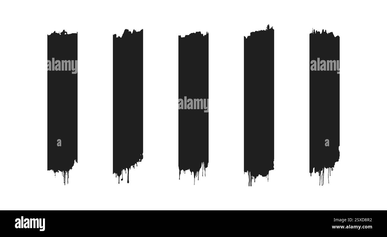 Vector brush strokes splatters Cut Out Stock Images & Pictures - Alamy