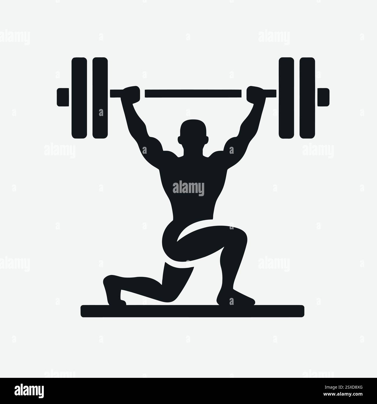very simple flat and single minimalist Weightlifting Strength ...