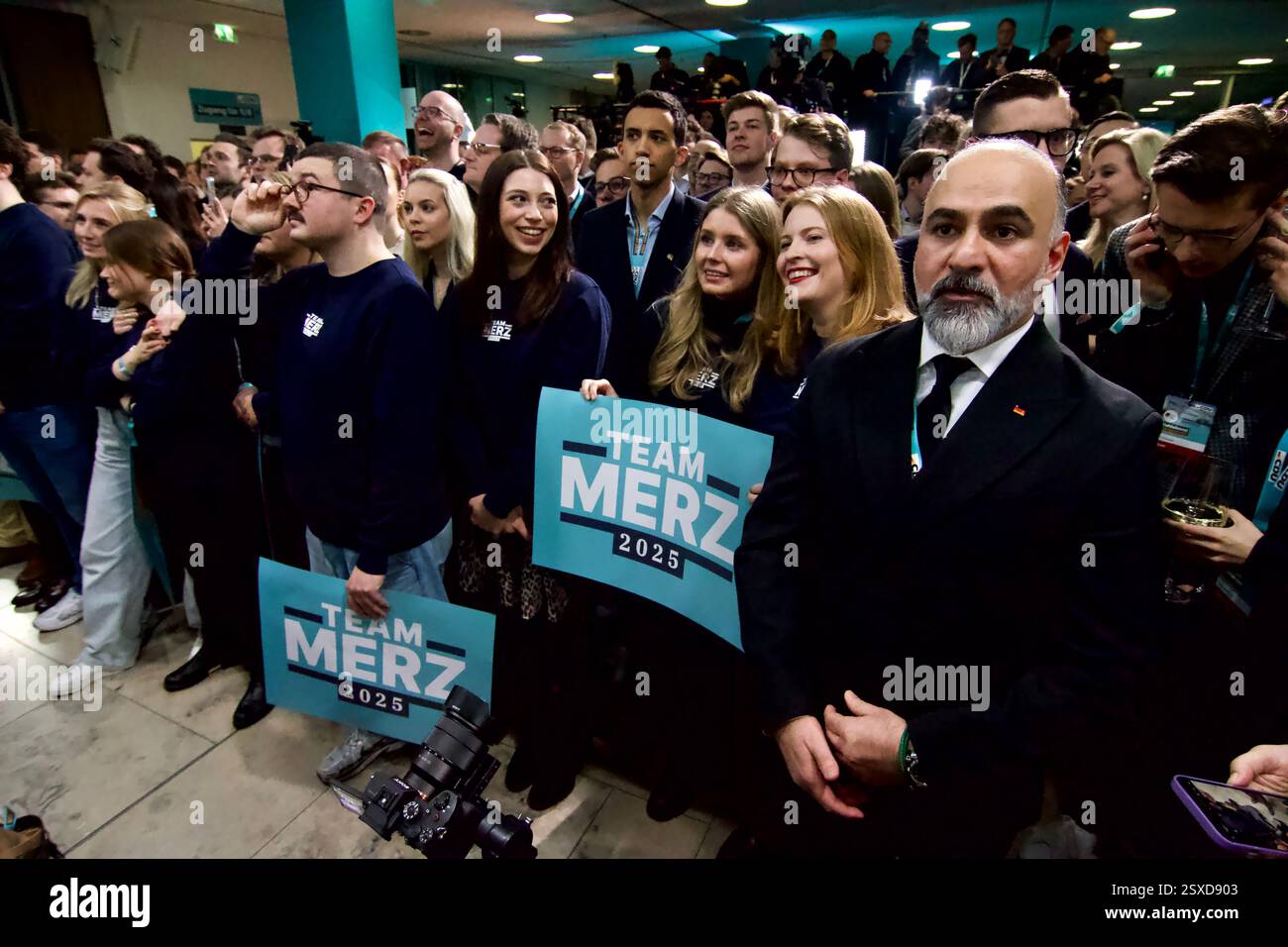 Berlin, Germany. February 23, 2025. Christian Democratic Union (CDU) leader and chancellor ...