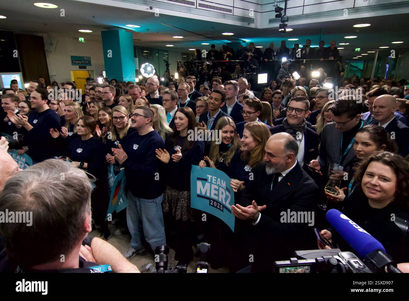 Berlin, Germany. February 23, 2025. Christian Democratic Union (CDU) leader and chancellor ...