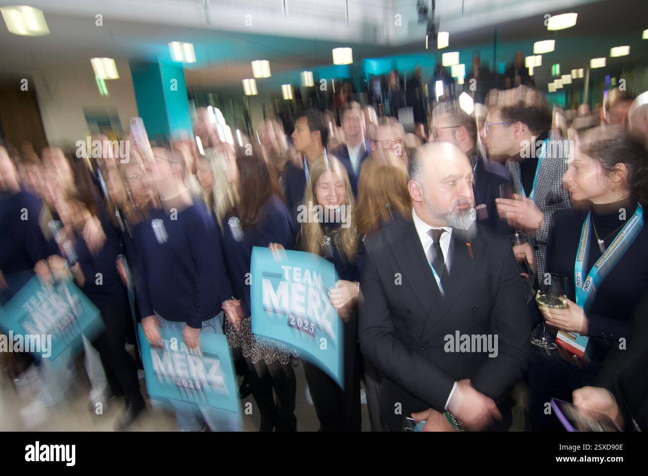 Berlin, Germany. February 23, 2025. Christian Democratic Union (CDU) leader and chancellor ...