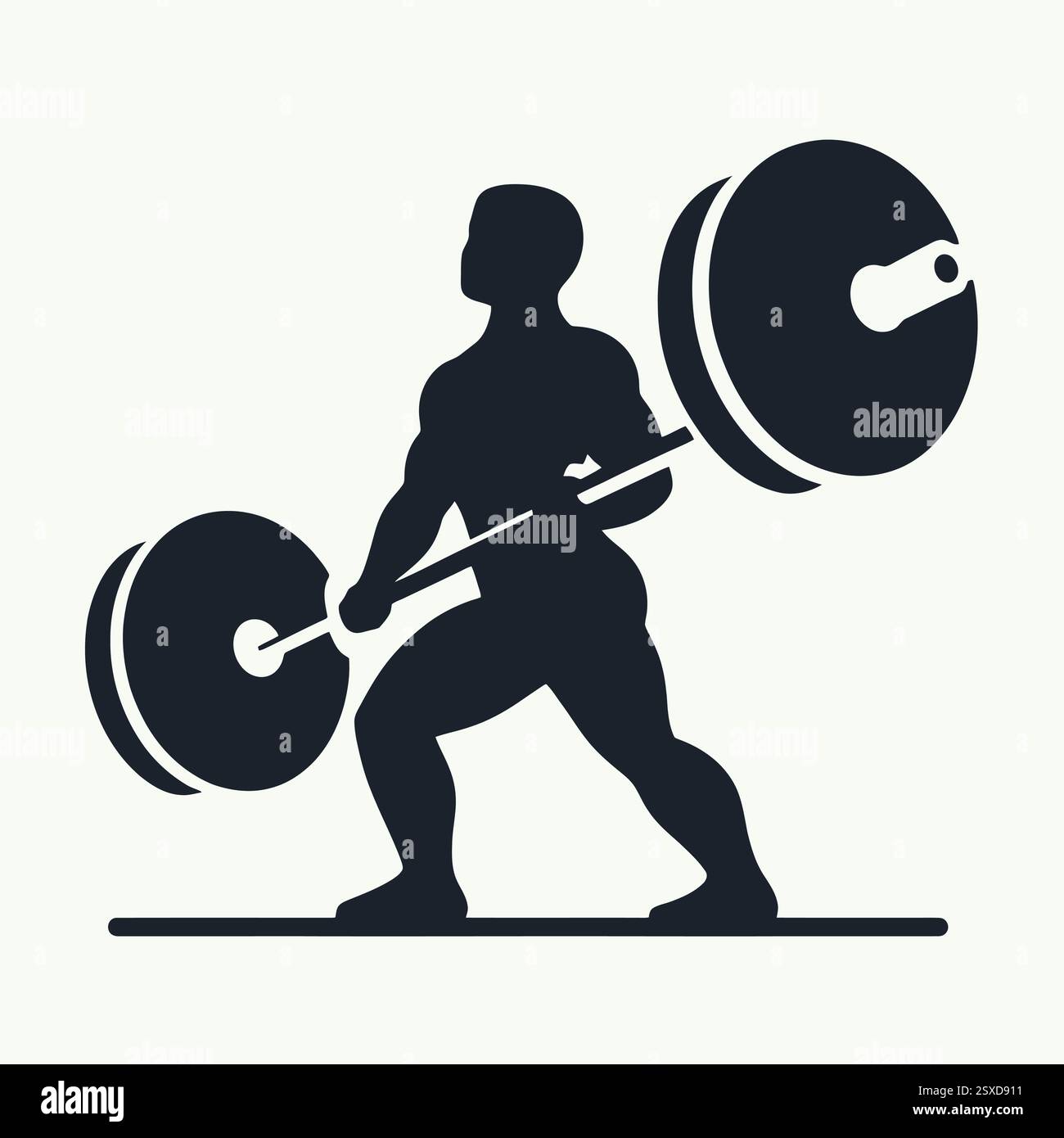 very simple flat and single minimalist Weightlifting Strength ...