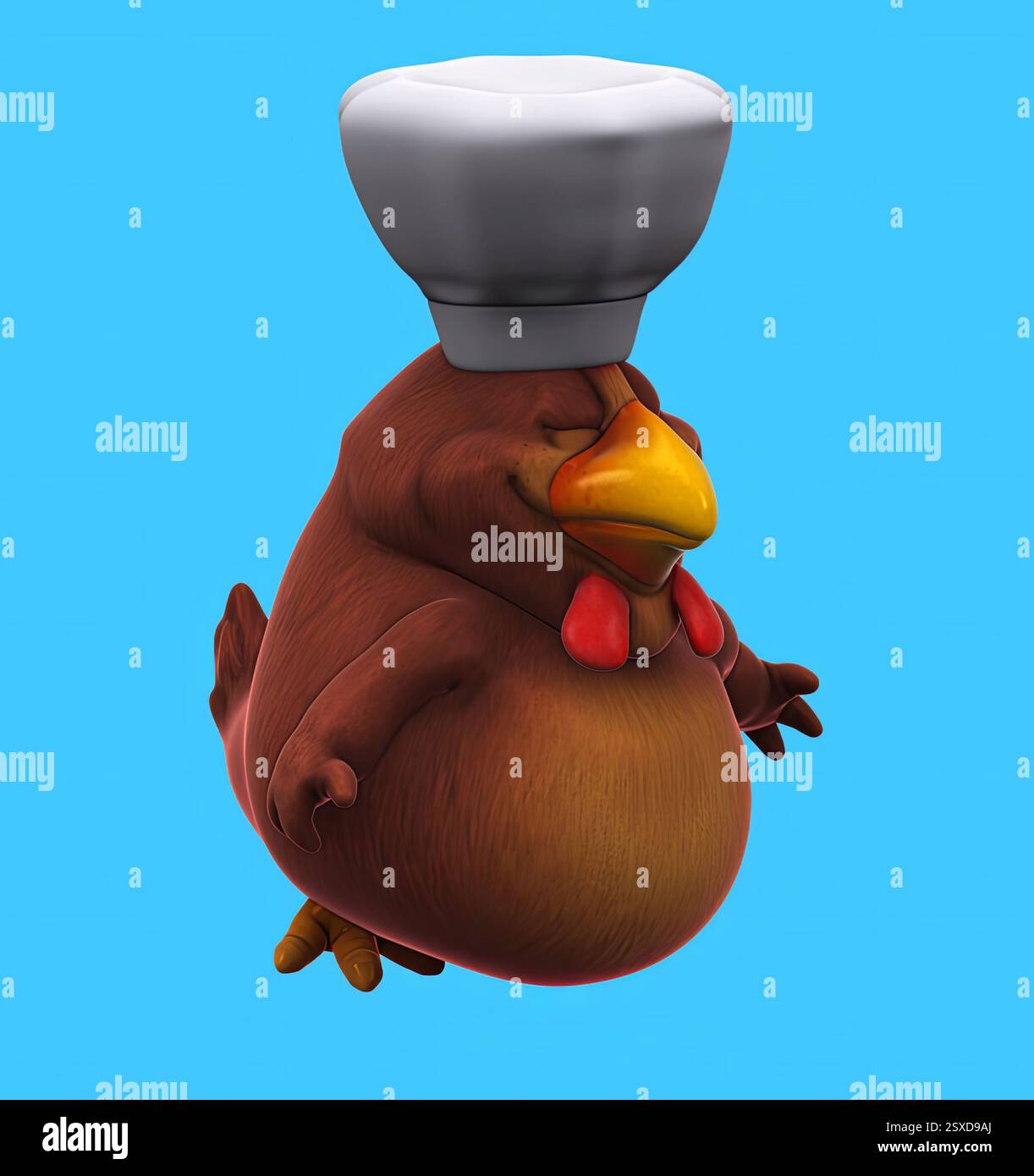 Fun 3D cartoon chicken talking Stock Photo - Alamy