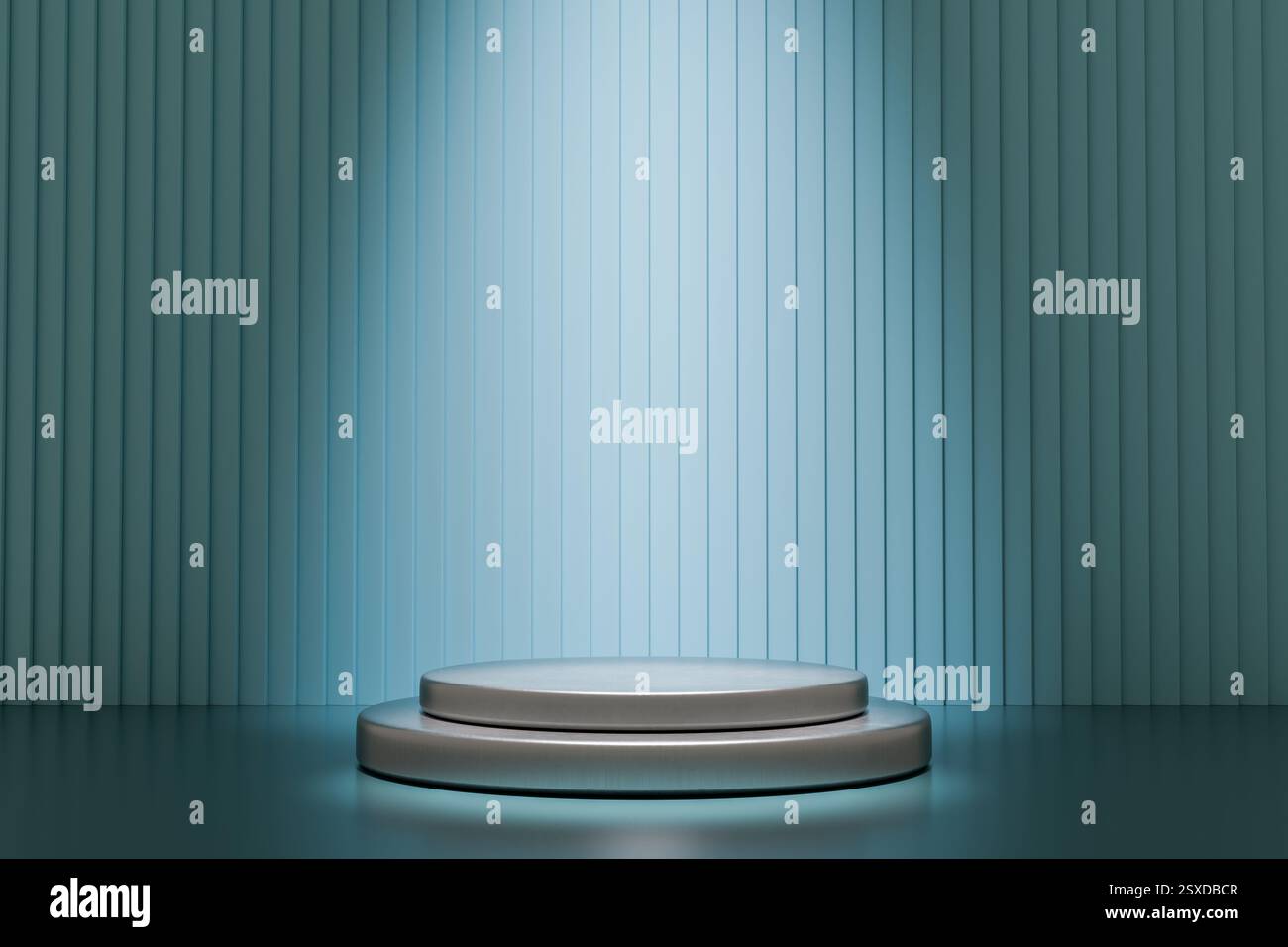 empty podium with spotlight for product placement or branding ...