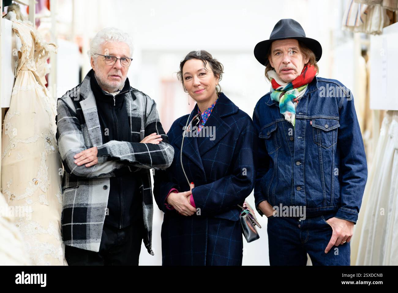 From left: Ursula Strauss, Andre Heller and Ernst Molden at a press ...