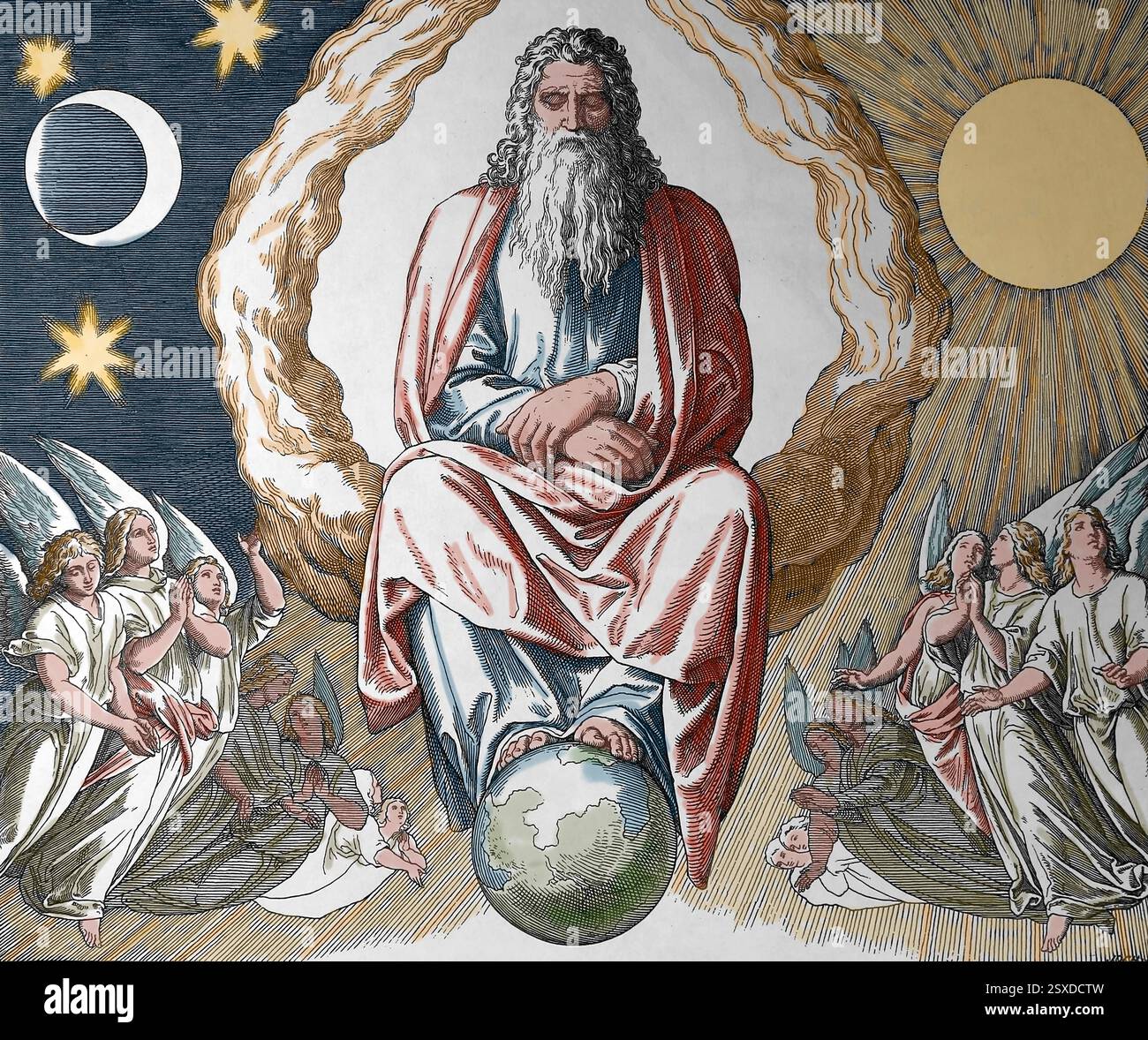 Old Testament. "The Sabbath". Rests on the seveth day. Illustration by ...