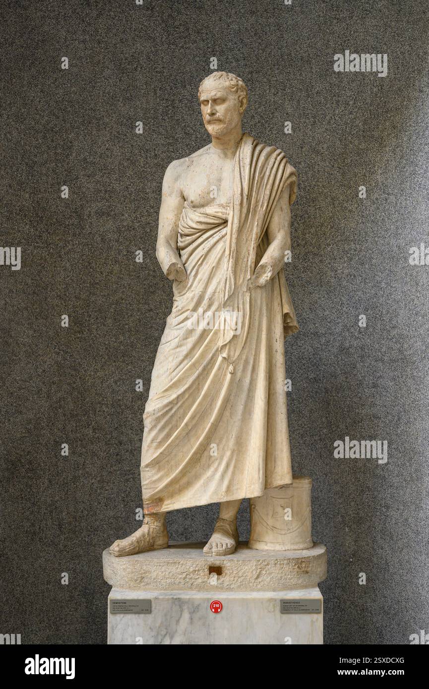 Rome. Italy. Statue of Demosthenes Roman copy of the bronze original by ...