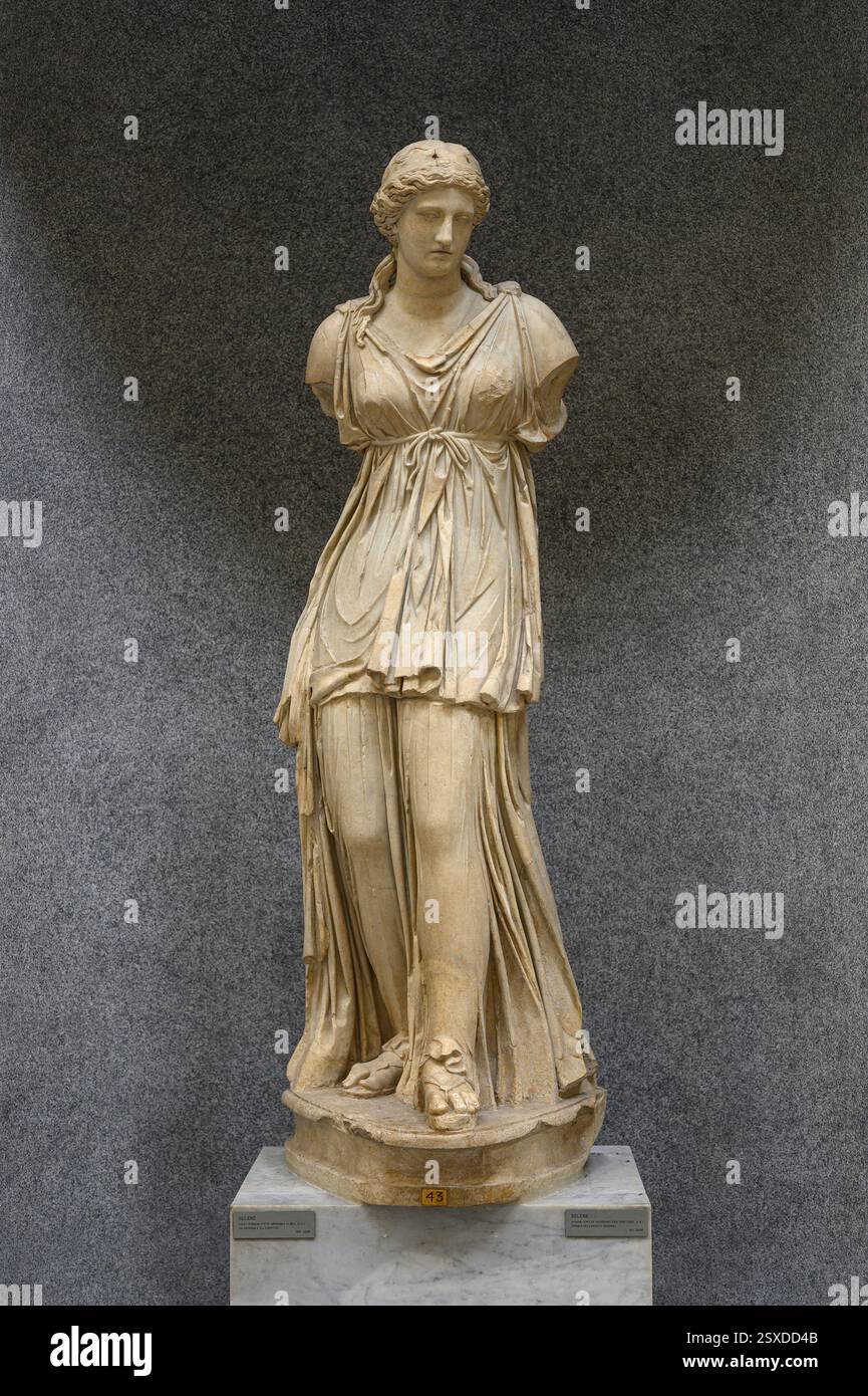 Rome. Italy. Statue of the Goddess Selene, Roman copy of Hadrianic era ...