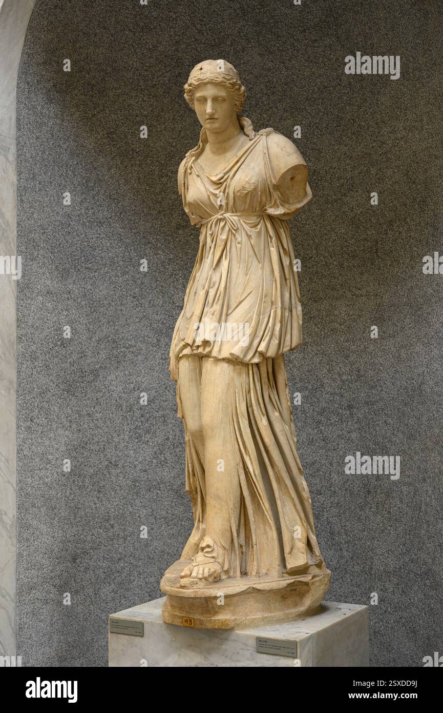 Rome. Italy. Statue of the Goddess Selene, Roman copy of Hadrianic era ...