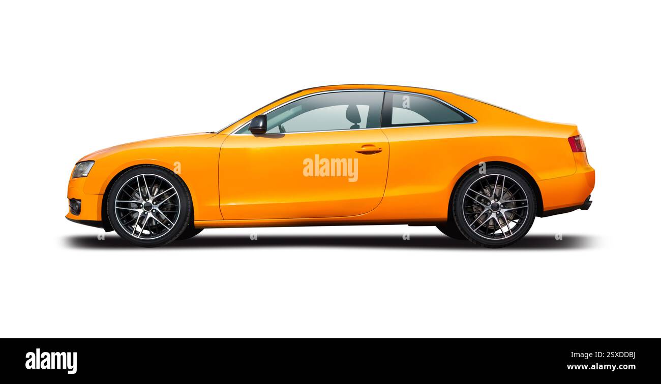 Audi A5 coupe side view isolated on white background Stock Photo - Alamy