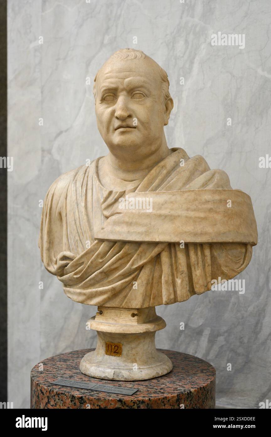 Rome. Italy. Portrait bust of Gnaeus Domitius Enobarbus / Ahenobarbus ...