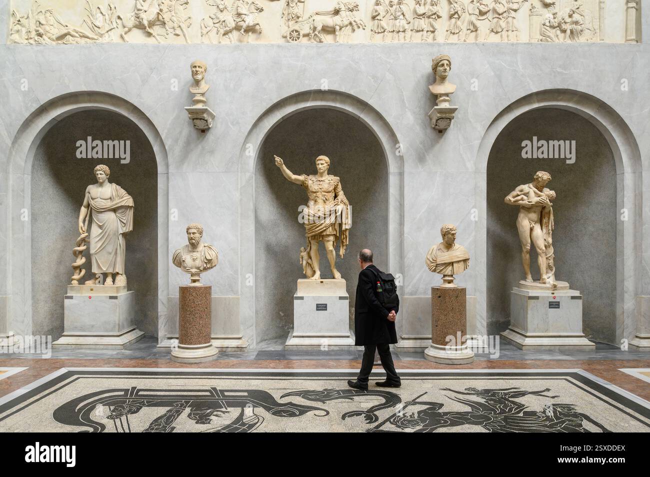 Rome. Italy. Braccio Nuovo Sculpture Gallery, Augustus of Prima Porta ...