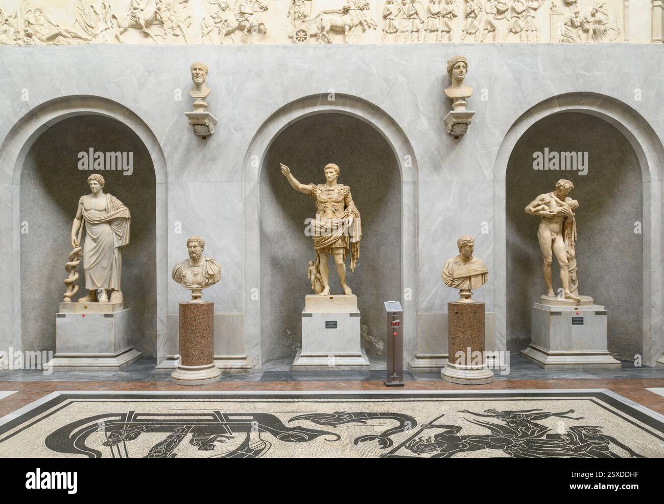Rome. Italy. Braccio Nuovo Sculpture Gallery, Augustus of Prima Porta ...