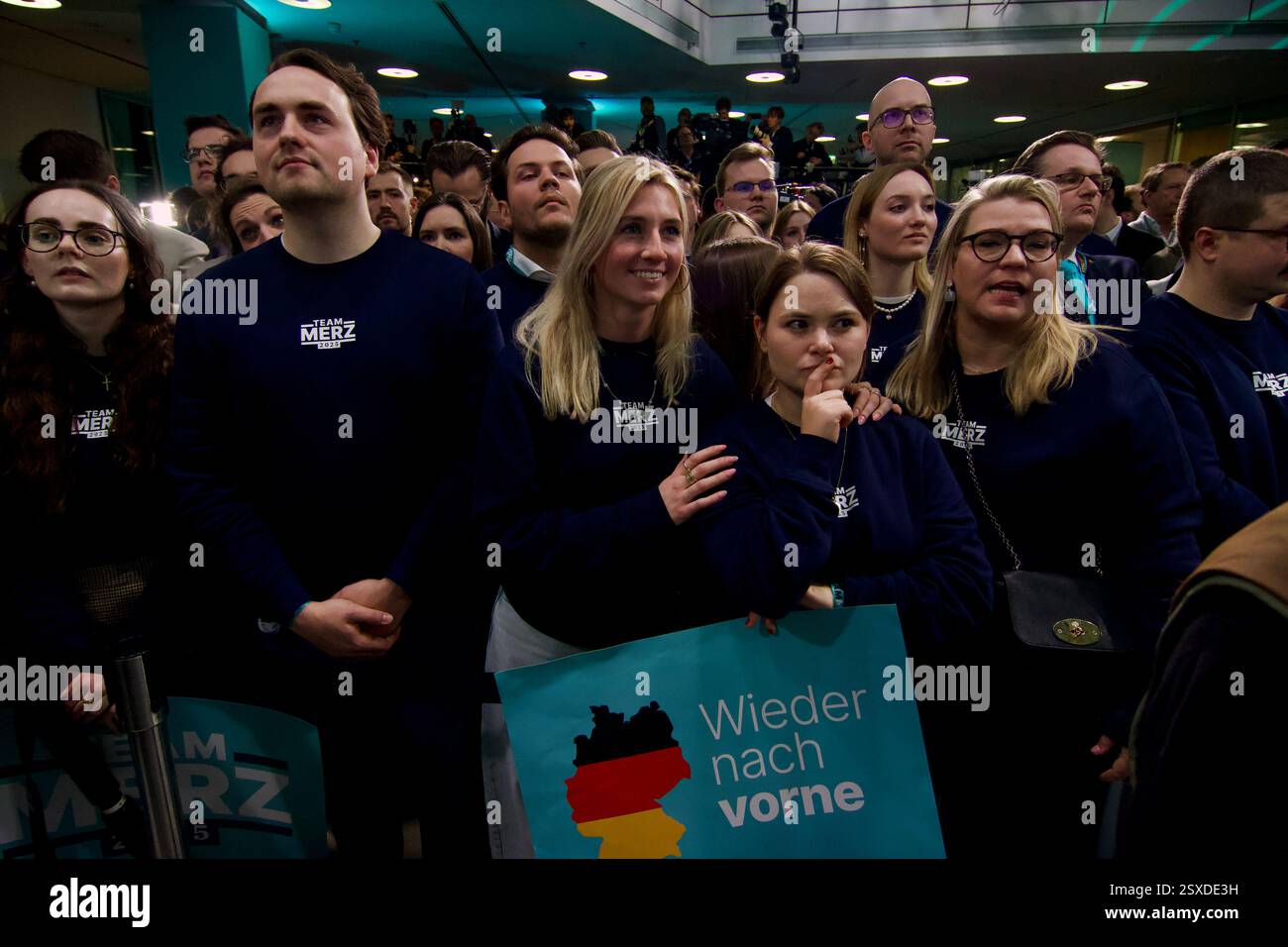 Berlin, Germany. February 23, 2025. Christian Democratic Union (CDU) leader and chancellor ...
