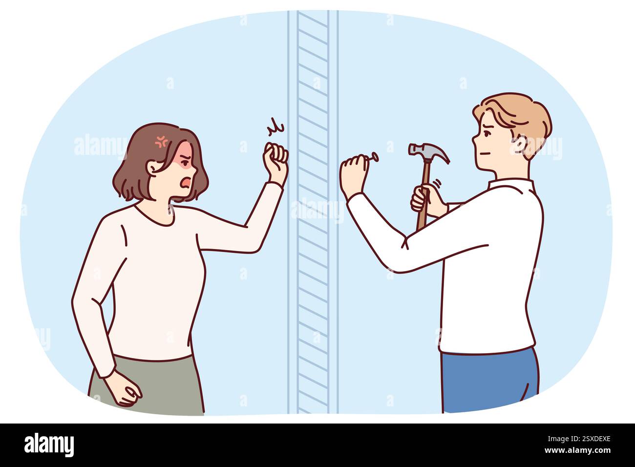 Girl doing nails Stock Vector Images - Alamy