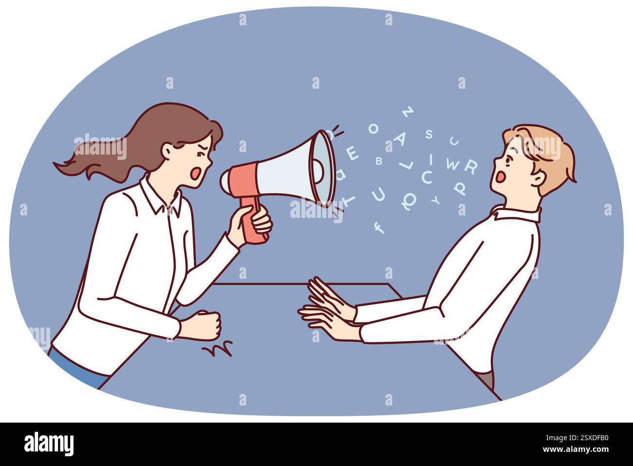 Angry interview office Stock Vector Images - Alamy