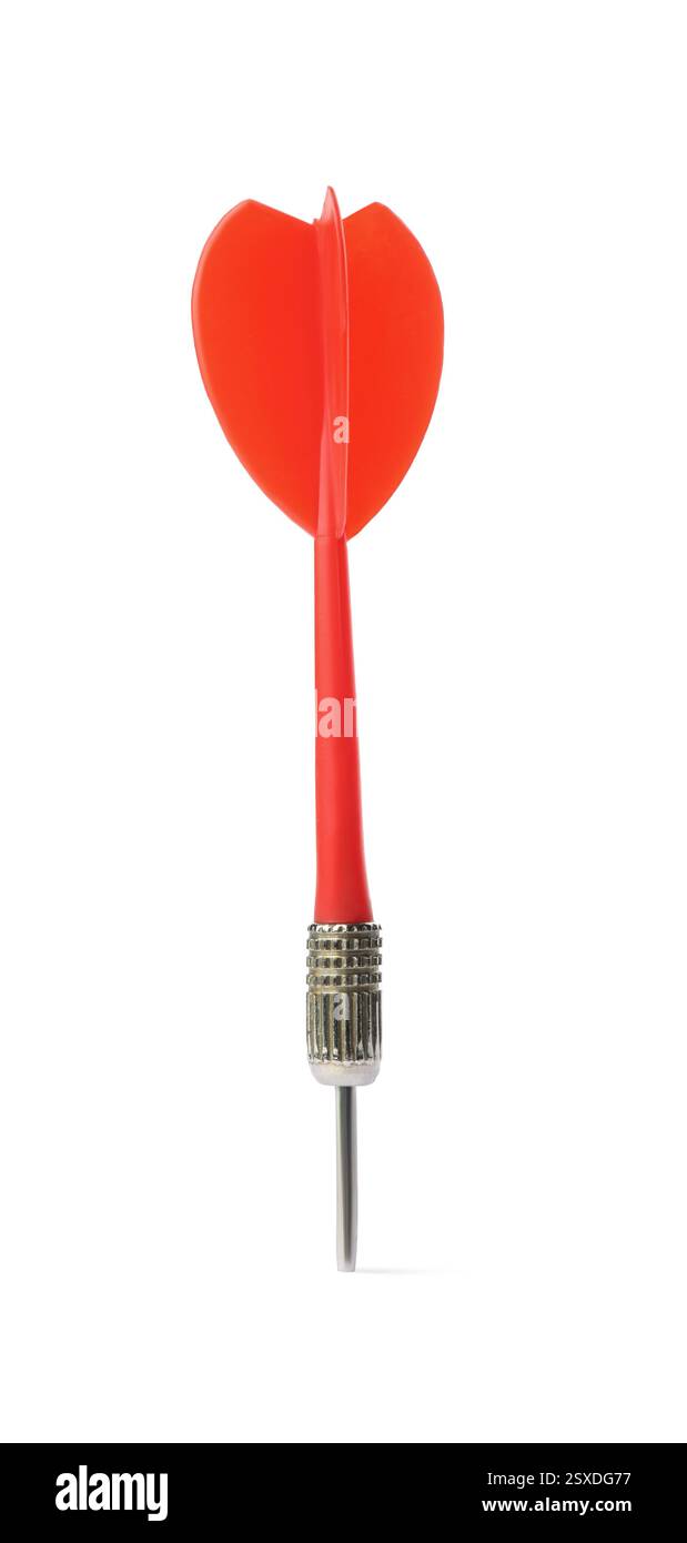 One red dart arrow isolated on white Stock Photo - Alamy
