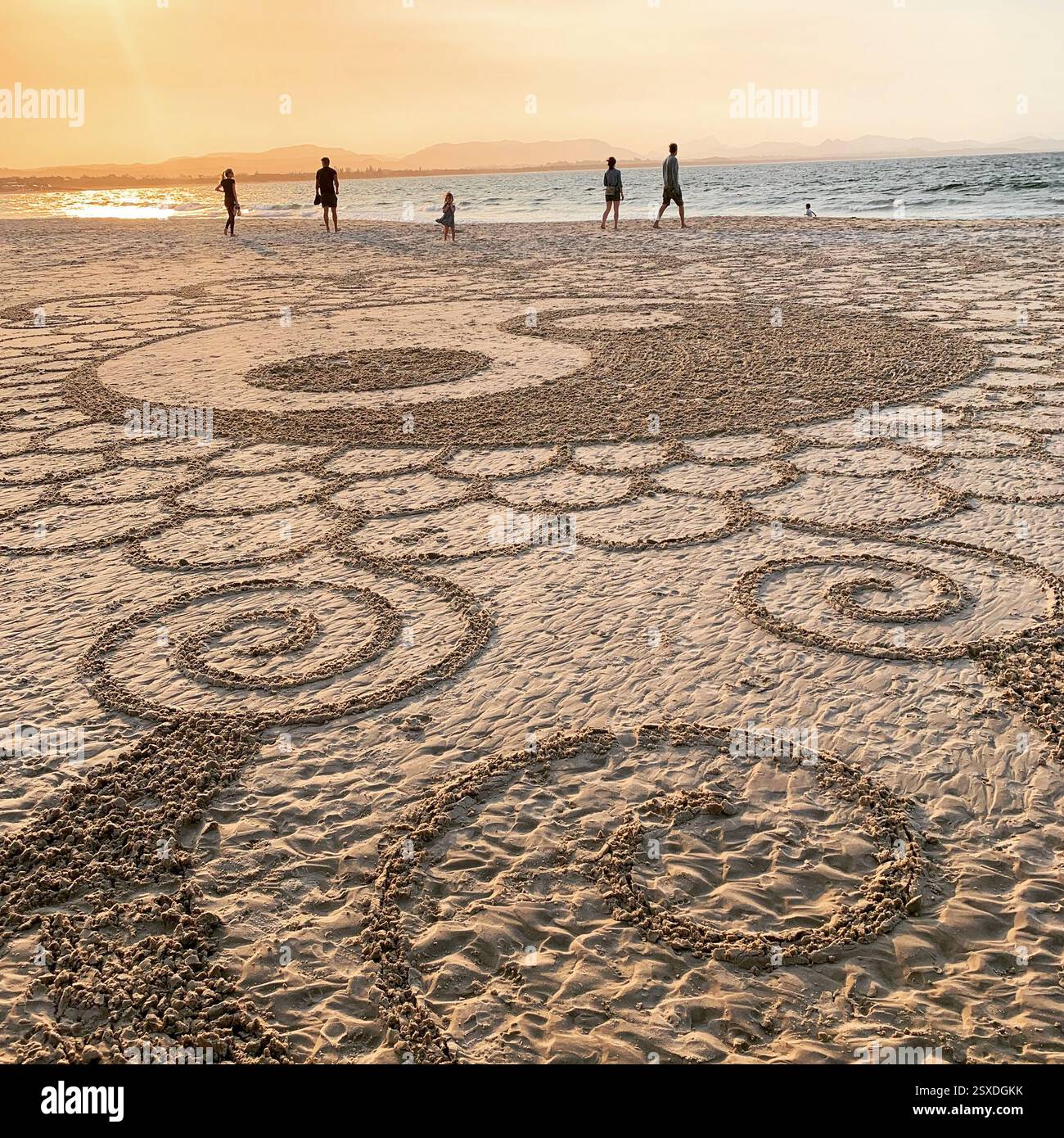 Beach mandala Byron Bay Stock Photo - Alamy