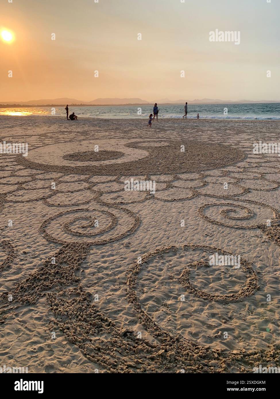 Beach mandala Byron Bay Stock Photo - Alamy